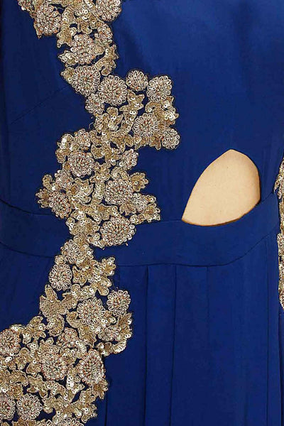 Blue color Indo Western Dress – Panache Haute Couture